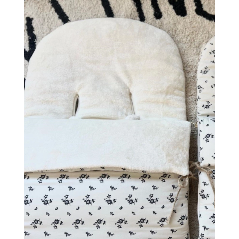 Saco Silla Hub/Mac Greta Pelo Crema de Giraffa Bianca e Blu