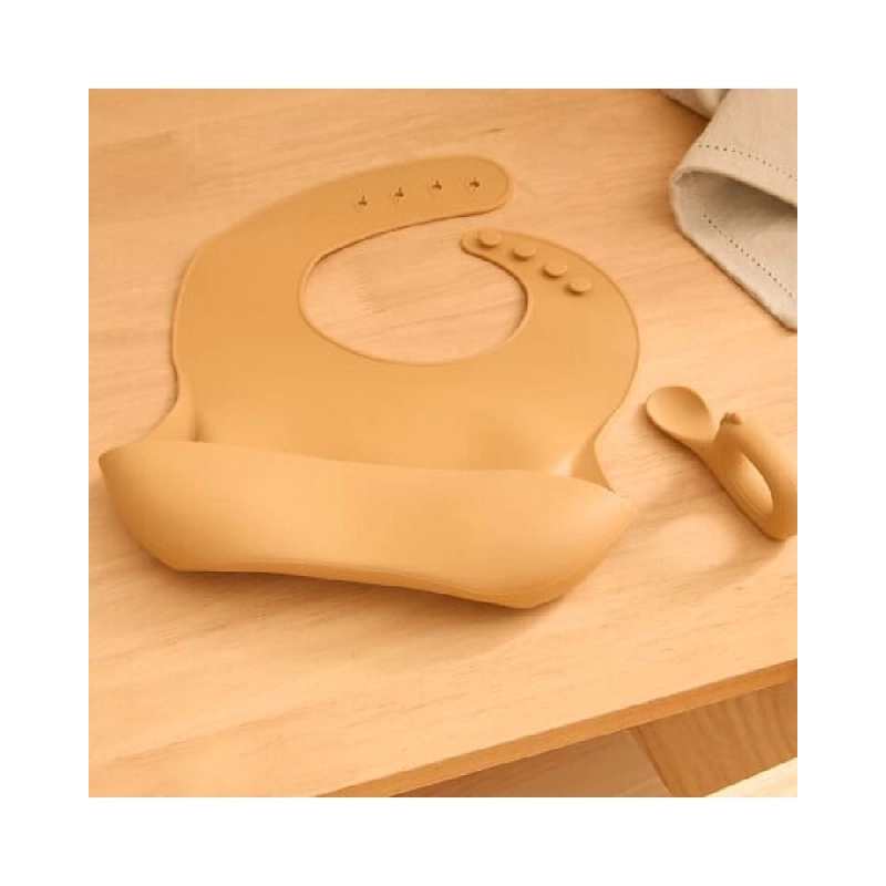 Babero de silicona con cuchara Yum de Atmosphera | Set de alimentación bebé